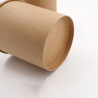 China 8oz Disposable Kraft Paper Soup Bucket Eco Friendly Biodegradable 1000pcs per Carton for sale