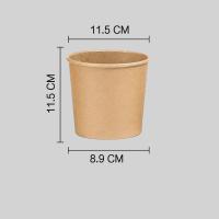 China 26oz Kraft Soup Bucket Biodegradable Microwave Safe Food Grade Disposable Container for sale