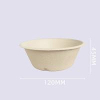China Biodegradable Sugarcane Bagasse Bowl 500-1000ml Eco Friendly Takeaway Dessert Container for sale