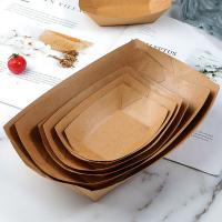 China Disposable Kraft Paper French Fries Box Custom Logo Food Packaging 500ml for sale