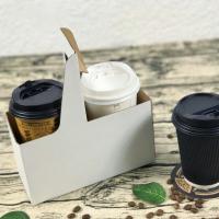 China Kraft Paper Cup Holder 2 4 6 Cups Disposable Eco Friendly Take Away 14kg for sale