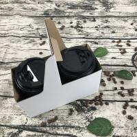 China Kraft Paper Cup Holder 2 4 6 Cups Disposable Eco Friendly Take Away 14kg for sale
