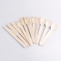 China Disposable 1.5g Eco-Friendly Wooden Fork Knife Spoon Set Food Contact Grade 33cm for sale