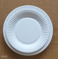 China 9 inch Eco Friendly Sugarcane Bagasse Round Disposable Plate 47x33x31.5 cm for sale