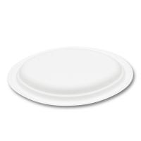 China 9 inch Eco Friendly Sugarcane Bagasse Round Disposable Plate 47x33x31.5 cm for sale