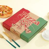 China Portable Thick Recycled Corrugated Pizza Box 7-12in Disposable Eco-Friendly Food Container for sale