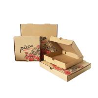 China Custom Logo Corrugated Kraft Pizza Box 40x35x15cm Eco Friendly Disposable 12in for sale