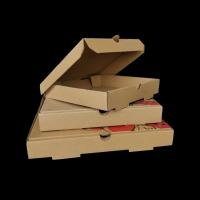 China Custom Logo Corrugated Kraft Pizza Box 40x35x15cm Eco Friendly Disposable 12in for sale
