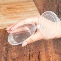 China PP Microwave Frozen Food Grade Sauce Cup Containers Separate Box with Lid 13cm for sale