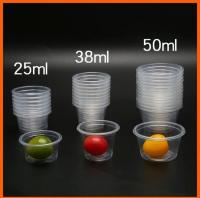 China PP Microwave Frozen Food Grade Sauce Cup Containers Separate Box with Lid 13cm for sale