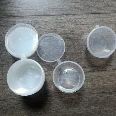 China 2oz Disposable PP Plastic Sauce Cup with Lid SGS Certified Perfect Sealed 13cm Round for sale