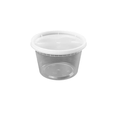 China Transparent PP Plastic Soup Bowl 117mm Disposable Lunch Box Eco Friendly Custom Logo for sale