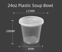 China Transparent PP Plastic Soup Bowl 117mm Disposable Lunch Box Eco Friendly Custom Logo for sale