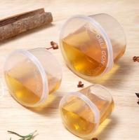 China Disposable PP Sauce Cup with Lid 13cm x 12.4cm x 10.5cm Perfectly Sealed Plastic Bucket for sale