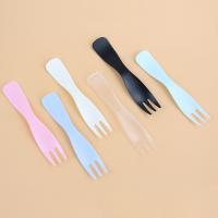 China Straight Style Disposable Plastic Cake Fork for Fruit Dim Sum and Other Foods for sale