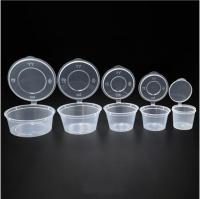 China Disposable Food Grade PP Plastic Cup with Lid 13cm Sauce Juice Separate Box SGS Checked for sale