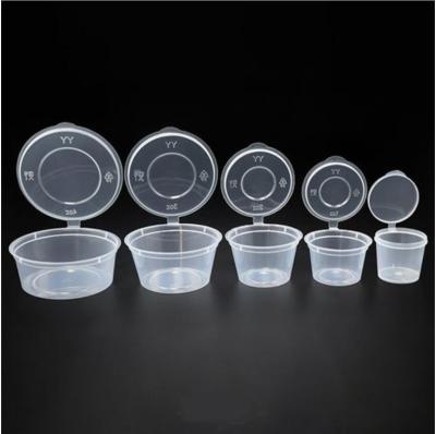 China Disposable Food Grade PP Plastic Cup with Lid 13cm Sauce Juice Separate Box SGS Checked for sale