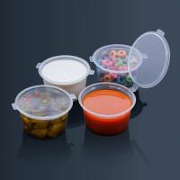 China Disposable Food Grade PP Plastic Cup with Lid 13cm Sauce Juice Separate Box SGS Checked for sale