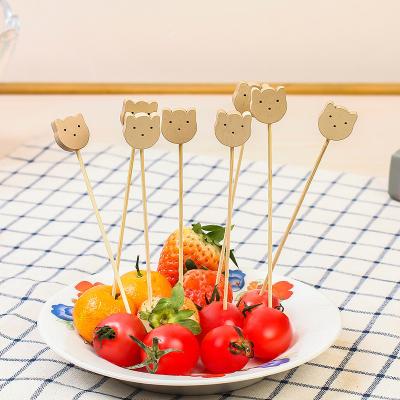 China Disposable Bamboo Fruit Sticks 7cm to 18cm Eco Friendly Biodegradable Food Grade for sale