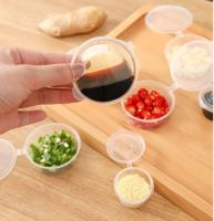 China 100ml Food Grade PP Sauce Cup with Lid Two Parts Separate Box for Juice or Sauce for sale