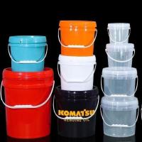 China Food Grade PP Milk Tea Packaging Bucket Custom Printing 15kg Gross Weight 500ml to 10L for sale