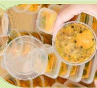 China Disposable 1 Oz Food Grade Plastic Cup with Lid and Separate PP Box for Sauce or Juice for sale