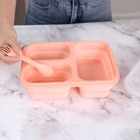 China Customized BPA Free Silicone Silicon Leakproof Lunch Box for Kids Multiple Colors for sale
