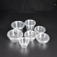 China 1oz Plastic Cups with Lids for Jello Shots Sauces Dressings PP 13cm Round Disposable for sale
