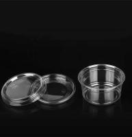 China 1 Oz Degradable Plastic Sauce Cup with Lid 13cm x 12.4cm x 10.5cm Eco Friendly Disposable Condiment Cup for sale