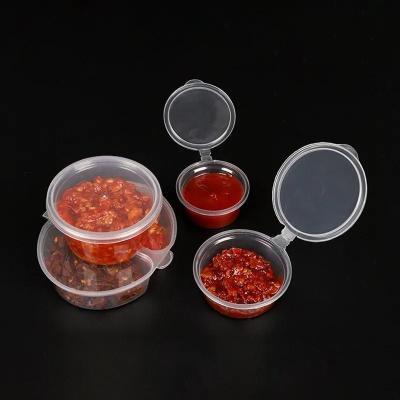 China Multi Color Clear PP Disposable Mini Plastic Cup for Sauce in Different Sizes for sale