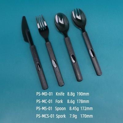 China Disposable Cutlery Set Food Grade PS Plastic Spoon Fork Knife for Initial Payment for sale