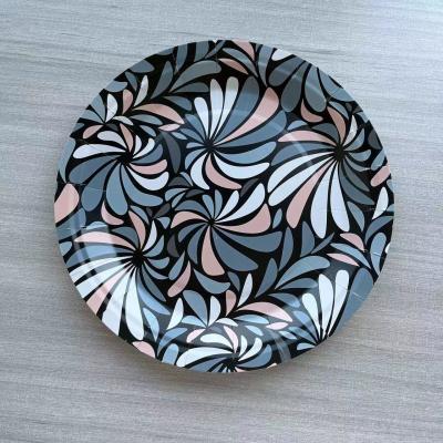 China 9 inch Round Disposable Paper Plate 300GSM Eco Friendly Customizable for Food Packaging for sale