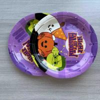 China 9 inch Round Disposable Paper Plate 300GSM Eco Friendly Customizable for Food Packaging for sale