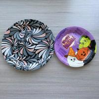 China 9 inch Round Disposable Paper Plate 300GSM Eco Friendly Customizable for Food Packaging for sale