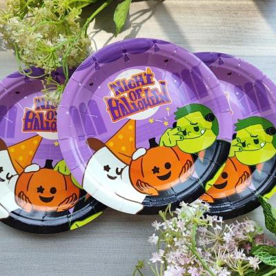 China Eco Friendly Disposable Paper Plates 180mm 230mm for Birthday Party Food Cake Lunch for sale
