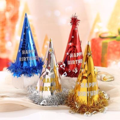 China Customized Colorful Paper Birthday Hat for Party Decoration 10 Pack for sale