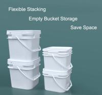 China Square Plastic Bucket with Lid 1L 2L 3L 4L 5L PP Round Eco Friendly Biodegradable Custom Logo for sale