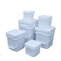 China Square Plastic Bucket with Lid 1L 2L 3L 4L 5L PP Round Eco Friendly Biodegradable Custom Logo for sale