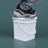 China Square Plastic Bucket with Lid 1L 2L 3L 4L 5L PP Round Eco Friendly Biodegradable Custom Logo for sale