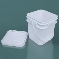 China Square Plastic Bucket with Lid 1L 2L 3L 4L 5L PP Round Eco Friendly Biodegradable Custom Logo for sale