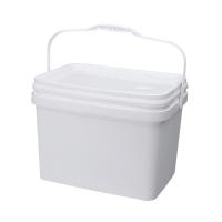 China PP Square Plastic Bucket 5L to 25L with Lid and Handle for Industrial Use for sale
