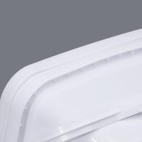 China PP Plastic Bucket 1L to 5L White Square Heavy Duty with Lid and Handles for sale
