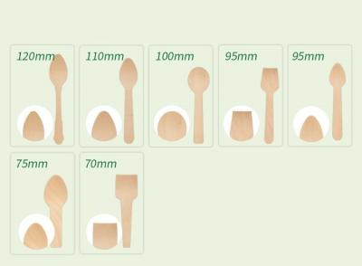 China Eco Friendly Disposable Wooden Ice Cream Spoon 15.8cm Biodegradable Cutlery for sale