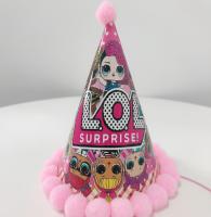 China Customizable Paper Party Hat with Pompoms for Adult Children Birthday Celebration 19cm for sale