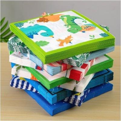 China Customized Cartoon Disposable Paper Napkins 20 Sheets for Birthday Party Wedding Decor for sale