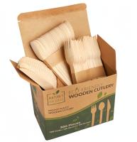 China Natural Acacia Wooden Kitchen Utensil Set Long Handle Spoons 15.8cm Disposable Eco Friendly for sale