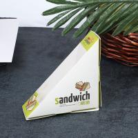 China Brown Kraft Food Paper Sandwich-Box with Window Triangular Double Corrugated Paper Cup for sale