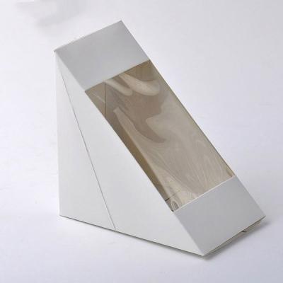 China 30-Day Return Policy Kraft Paper Triangle Sandwich Packaging Boxes for Custom Printing for sale