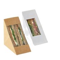 China 30-Day Return Policy Kraft Paper Triangle Sandwich Packaging Boxes for Custom Printing for sale