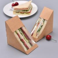 China 30-Day Return Policy Kraft Paper Triangle Sandwich Packaging Boxes for Custom Printing for sale